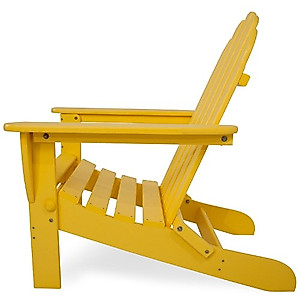 POLYWOOD AD5030LE Classic Folding Adirondack Chair, Lemon