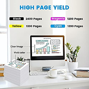 BINKSYLER LC20EXXL Ink Cartridges BK/C/Y/M Super High Yield Replacement for Brother LC20E LC20EXXL Ink Cartridges for Brother MFC-J985DW J775DW J5920DW J985DWXL Printers(3BK,3C,3M,3Y) 12 Pack