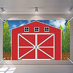 Chiazllta Barn Door Backdrop Farm Theme Baby Shower Decorations Party Accessory Farm Animals Party Background for Fam Birthday Baby Shower Party Decoration Supplies