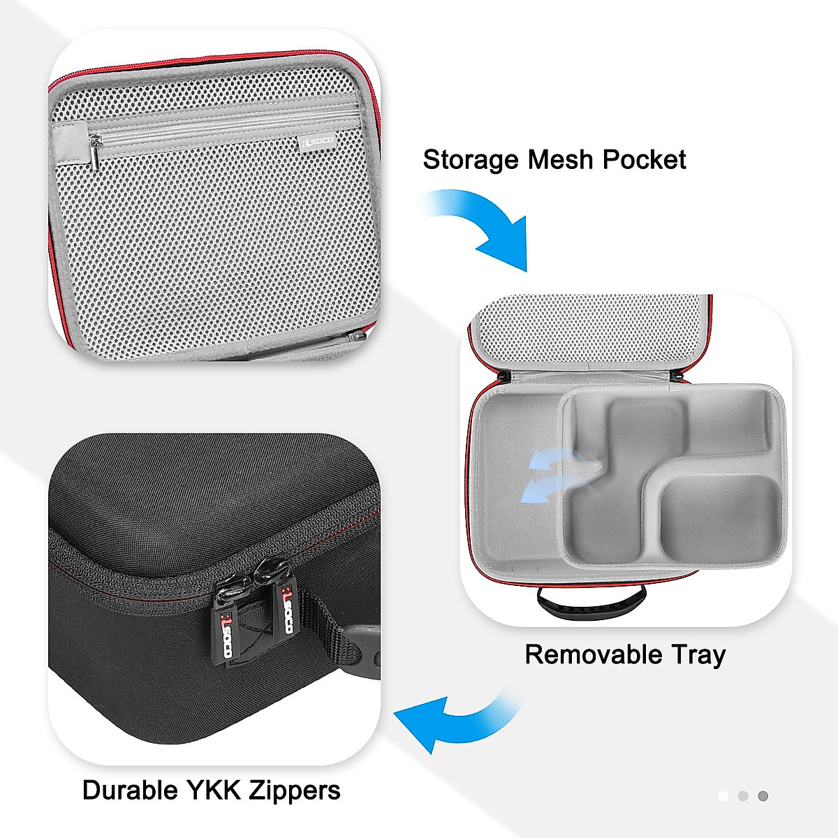 RLSOCO Case for Shure SM7B Dynamic Vocal Microphone & Shure MV7+ / MV7X / MV7 Podcast Dynamic Microphone (Black)