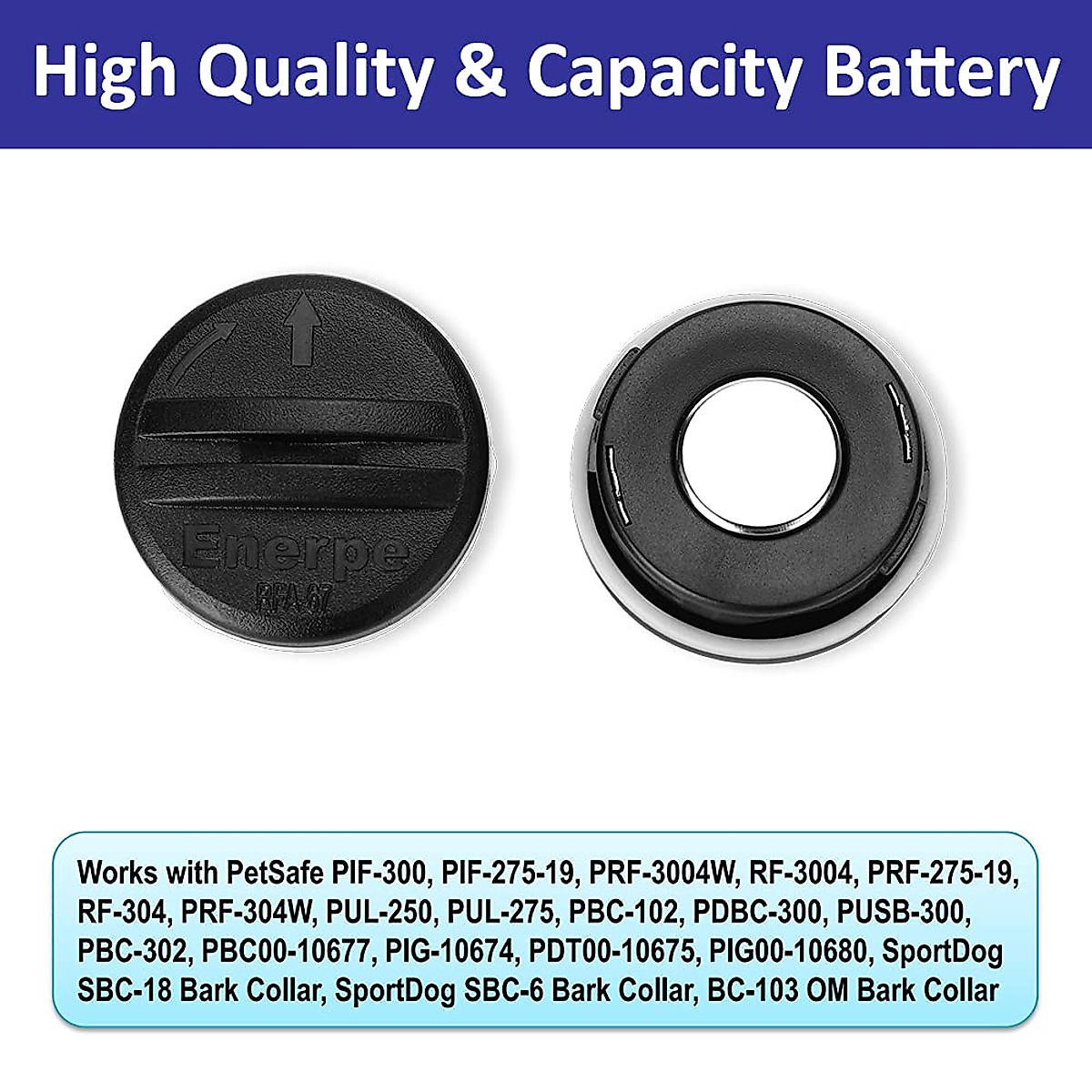 Enerpe RFA-67 RFA-67D-11 6V Replacement Battery Long-Lasting & High Capacity Compatible with PetSafe Electronic Collars 10-Pack
