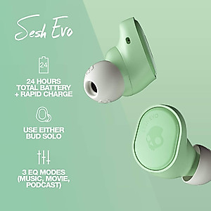 Skullcandy Sesh Evo In-Ear Wireless Earbuds - Mint (Discontinued by Manufacturer)