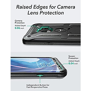 YOUMAKER Designed for Galaxy S9 Case (NOT Plus), Heavy Duty Protection Kickstand with Built-in Screen Protector Shockproof Case Cover for Samsung Galaxy S9 5.8 inch - Black