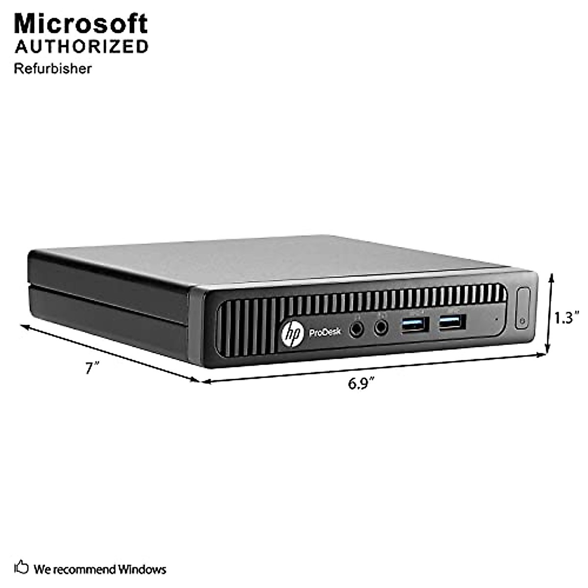 HP ProDesk 600 G1 Mini Business Desktop PC, Intel Core Quad i5 4590T up to 3.0GHz, 8GB DDR3, 256GB SSD, WiFi, BT, VGA, DP, Windows 10 64 Bit-Multi-Language Supports English/Spanish/French(Renewed)
