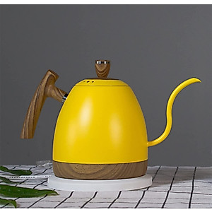 REJOON Percolator Coffee Pot Long Mouth Coffee Pot Hand Operated Pot Teapot Coffee Pot Multi-Function Espresso Tea Mocha Pot (Color : Black)