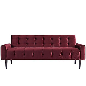 Modway EEI-2456-MAR Delve Velvet Maroon, Sofa, Maroon Fabric