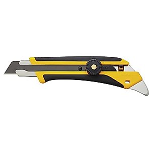 OLFA 18mm Heavy-Duty Utility Knife (L-5) - Multi-Purpose Custom Cutting Depth Precision Knife w/Reinforced Fiberglass Handle & Snap-Off Blade, Replacement Blades: Any OLFA 18mm Blade