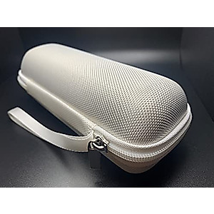 Solvacom Compact Zippered Sonos Roam Travel Case – Zip Up Carrier Storage Box Zipper Bag for Carrying Sonos Roam Portable Bluetooth Speaker (White)