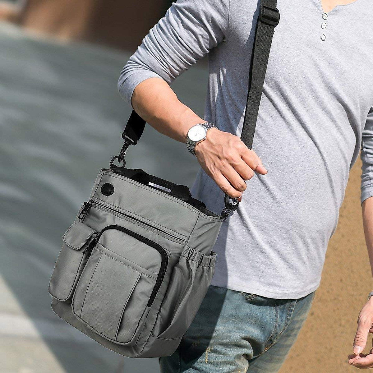 AlwaySky Crossbody Messenger Bag Business Sport Travel Multifunctional Shoulder Bag Laptop Bag Men Women