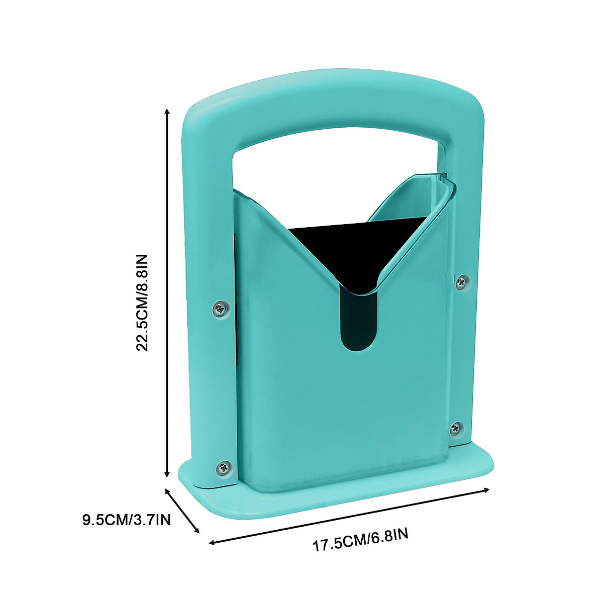 Bagel Slicer, Safety Handle, Bagel Cutter Stainless Steel (Aqua Sky)