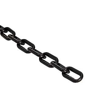 100-Feet Plastic Chain Links - Privacy Safety Barrier for Fence, Gate, Privacy (1.5-Inch, Black)