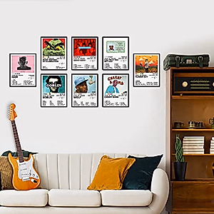 Tyler The Creator Poster - New Signature Album 8 Piece 8*10 inch Printed Canvas Poster Album Cover Frameless Poster Art Album Cover Poster Decor Living Room Dorm Poster Decor Room Aesthetic Music Poster…