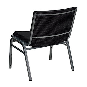 EMMA + OLIVER Big & Tall 1000 lb. Rated Black Fabric Stack Chair