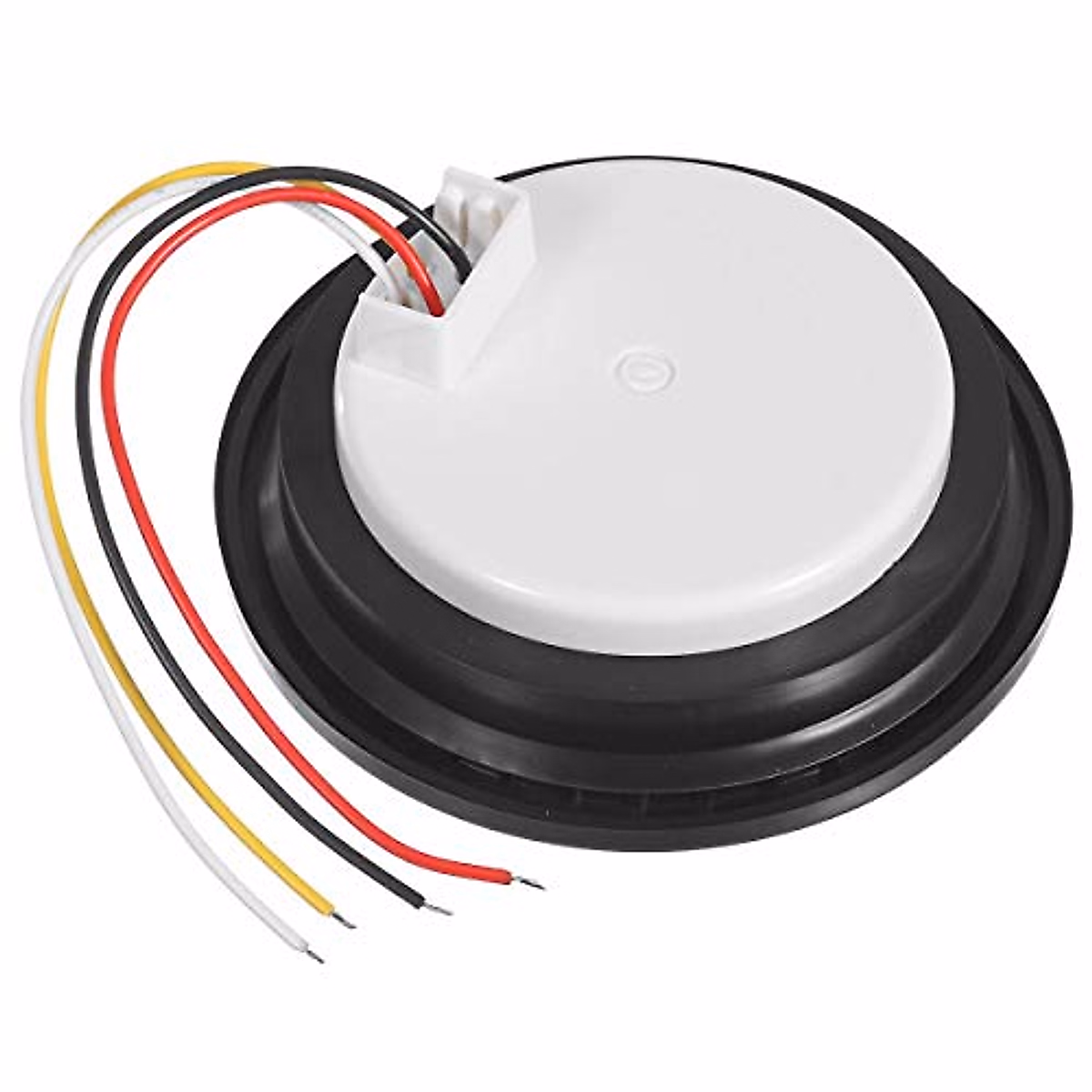 Partsam 2Pcs 4" Inch Round LED Trailer Tail Lights 16LED w Rubber Grommet, Waterproof Sealed Round Red Stop Turn Tail Brake Running Lights White Reverse Backup Lights Lamps for RV Trailer Trucks