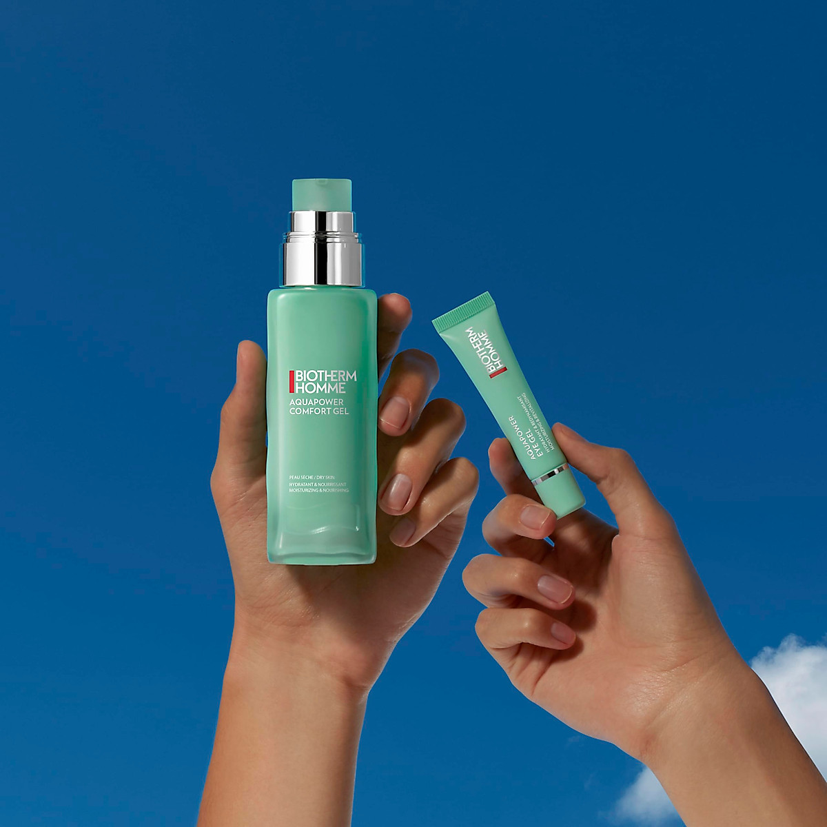 Biotherm Homme Aquapower Comfort Gel for Men with Dry and Dehydrated Skin with Oligo Elements and Ceramides for Strengthened and Moisturized Skin, Instant Cooling Application, 2.5 Fl. Oz