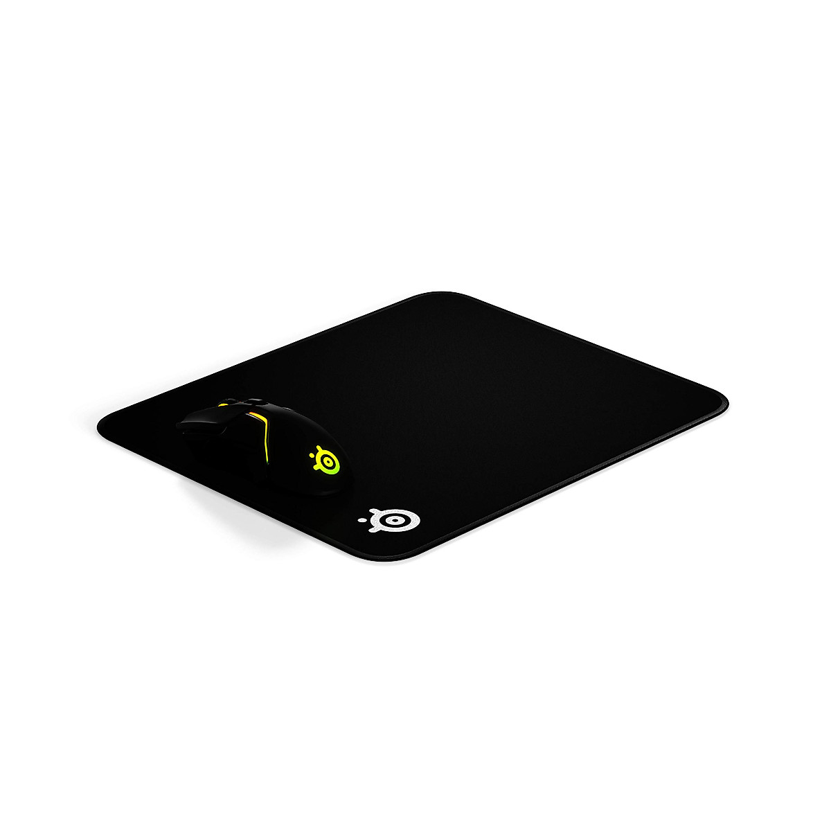SteelSeries QcK Gaming Mouse Pad - Medium Stitched Edge Cloth - Extra Durable - Optimized For Gaming Sensors - Black