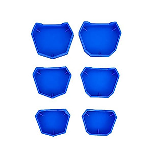 QWORK Dental Base Forming Kit, 6 Pcs Casting Trimming Dental Impression Tray Dental Plaster Mold Base for Store Dental Impression Trays Lab Model Base Set