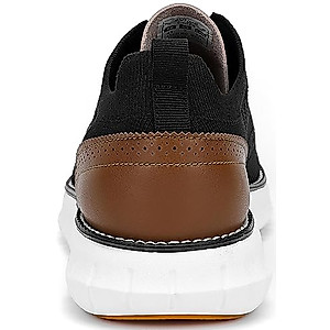 SVNKE Men's Casual Dress Oxfords Shoes Breathable Knit Leisure Fashion Sneakers Lightweight Comfortable Walking Shoes Black 11