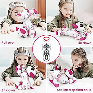 FUUY Robot Dog Toys for Girls Toys Interactive Robot Toy FollowMe Robot for Kids 5-7 Intelligent Remote Control Dog with Sing Dance AI Robotics for Kids Age 3 4 5 6 7 Chrismas Birthday Gifts Girls