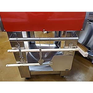 32.5" Outdoor Wood Fired Red Enamel Stainless Steel Artisan Pizza Oven or Grill with Waterproof Cover, Pizza Peel