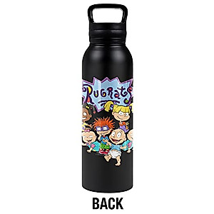 Rugrats OFFICIAL Rugrats Group 24 oz Insulated Canteen Water Bottle, Leak Resistant, Vacuum Insulated Stainless Steel with Loop Cap
