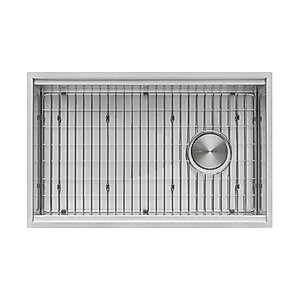 Ruvati 33-inch Workstation Slope Bottom Offset Drain Undermount 16 Gauge Kitchen Sink - RVH8591