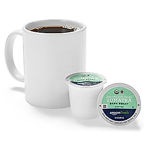 AmazonFresh 80 Ct. Organic Fair Trade K-Cups, Sumatra Dark Roast, Keurig K-Cup Brewer Compatible