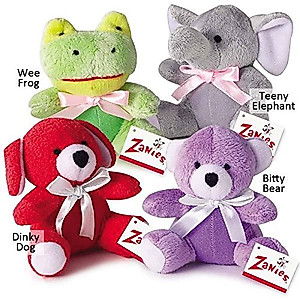 Zanies ITTY BITTIES Small Breed Dog Toy Brightly Colored Squeaker Toys Choose Character(Teeny Elephant)