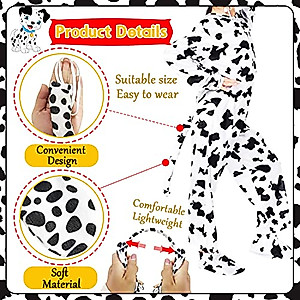 Krgiqn 3 Pack Dalmatian Dog Costume Set,Puppy Ears Black and White Dog Headband,Bow Tie Tail Head Hoops Costume Kit Accessories for Kids Halloween Christmas Cosplay,Party Decoration