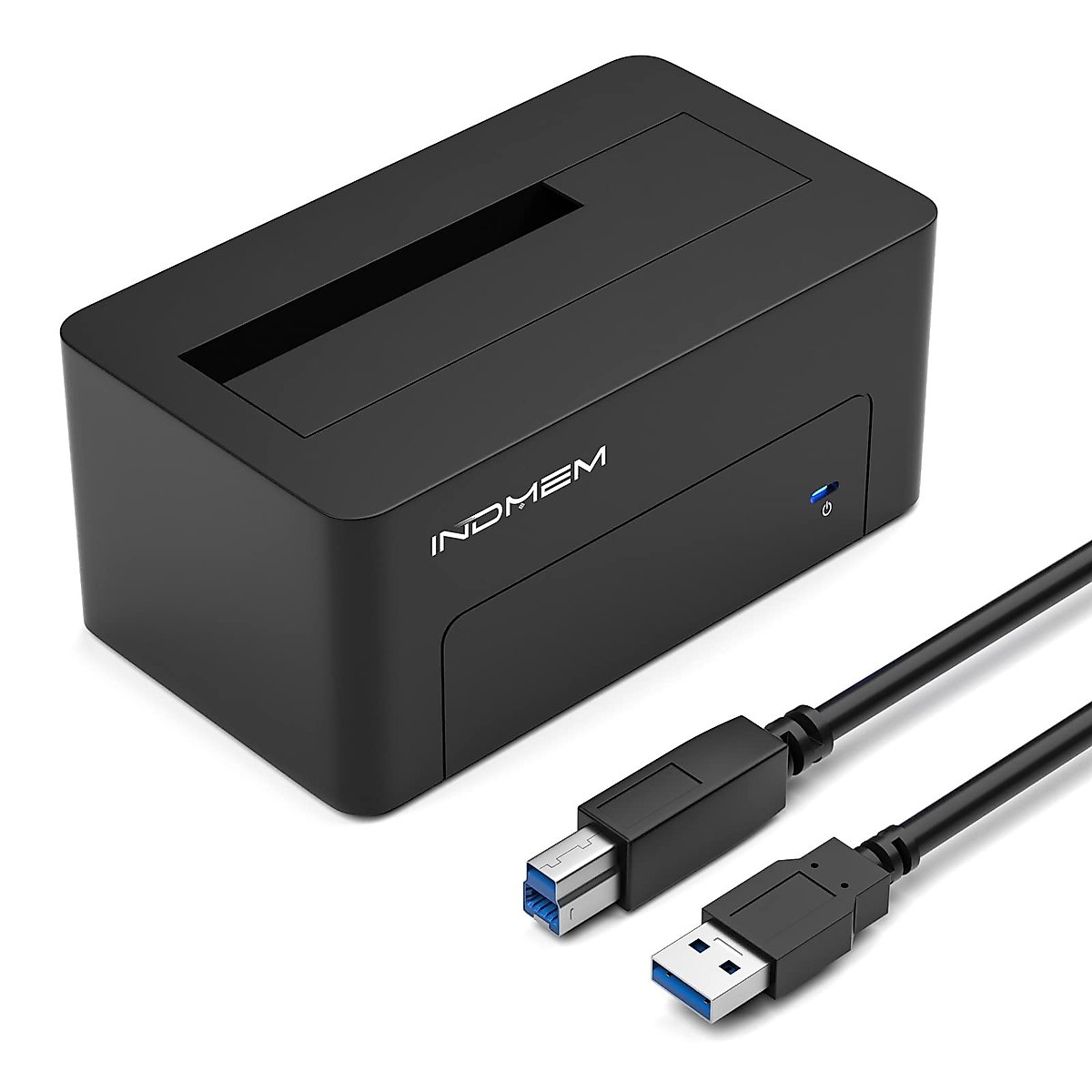 SAS to USB 3.0 Adapter, SAS/SATA Hard Drive Reader Enclosure Docking Station for 2.5/3.5 inch HDD SSD with 12V/2A Power Adapter