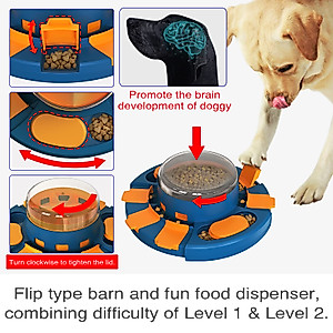 QQQNG Dog Puzzle Toy Dogs Brain Stimulation Mentally Stimulating Toys Beginner Puppy Treat Food Feeder Dispenser Advanced Level 2 in 1 Interactive Games for Small/Medium/Large Aggressive Chewer Gift B