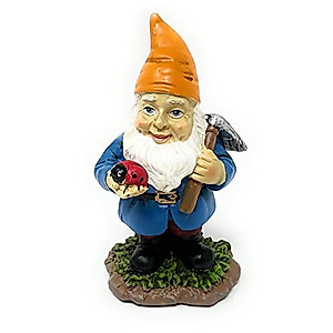 Nature's Mark 4 Gardener Gnomes Set Resin Statue Figurine Home Decorative Accent Statue Décor (4" H)