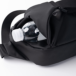 Carfany Expandable Crossbody Sling Bag Unisex Water Resistant Chest Shoulder Backpack Casual Daypack For Travel Outdoor