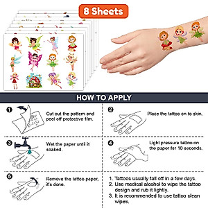 Fairy Tattoos Birthday Party Supplies Decorations Party Favors 96PCS Tattoos Stickers Cute Kids Girls Boys Gifts Classroom School Prizes Themed Christmas