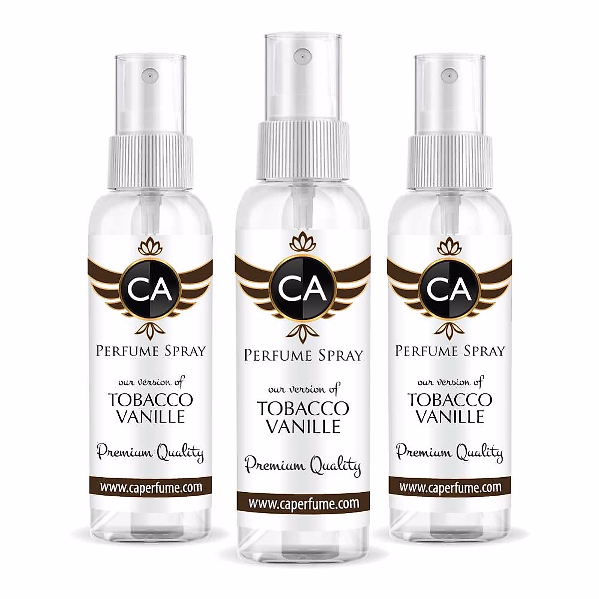 CA Perfume Impression of T. Ford Tobacco Vanille For Men Replica Version Fragrance Dupes Concentrated Long Lasting Eau de Parfum Spray Refillable Atomizer Bottle 2 Fl Oz/60ml-X3