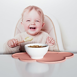 Nümi Silicone Placemat for Toddlers Kids | Fun & Functional Kids Placemats for Dining Table | Toddler Eating Supplies (Pink)