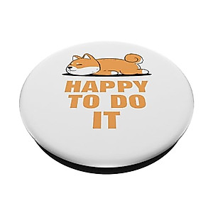 Funny Shiba Inu Uni Dog Lying Happy Sleeping Laziness Lazy PopSockets Standard PopGrip