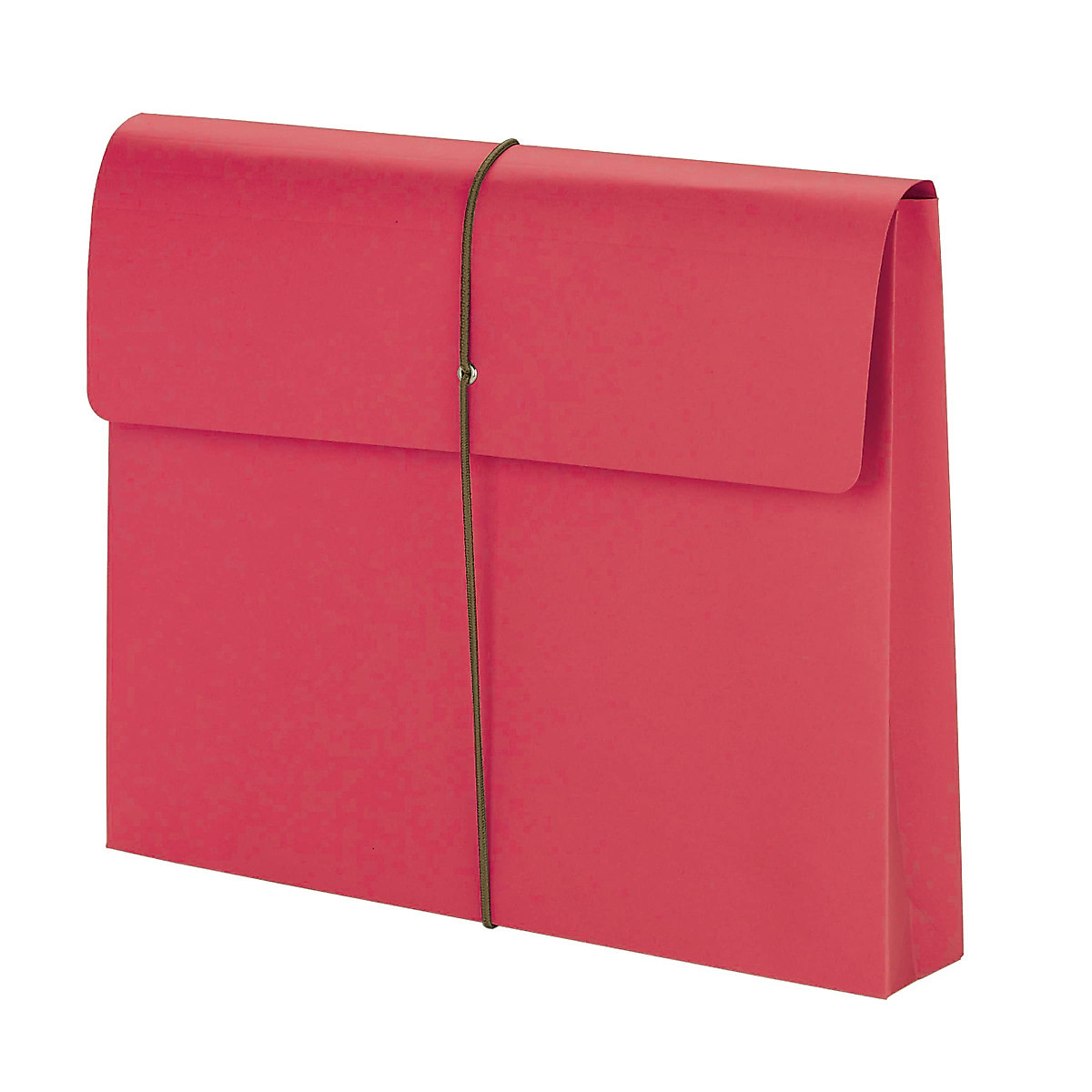 Smead Colored Expanding File Wallet with Flap and Cord Closure, 2" Expansion, Letter Size, Red, 10 per Box (77205)