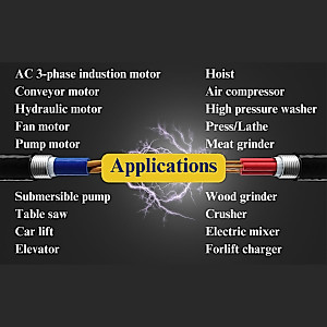 DPS Single-Phase to 3-Phase Converter, My-PS-7.5 Model Must Be Only Used on 5HP(3.7kW) 15 Amps 200-240V 3-Phase Motor, One Must Be Used on One Motor Only, Input/Output 200V-240V, Digital Type