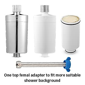 Safe Water Products legionela in-Line Shower Head Filter High Pressure Water Softer Filter Removed 99.99999% of Harmful Substance SS-881 Max (C)