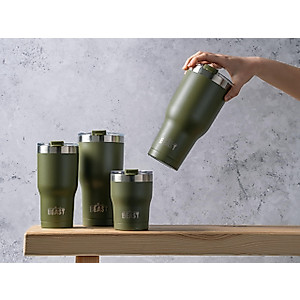Beast 40 oz Tumbler Stainless Steel Vacuum Insulated Coffee Ice Cup Double Wall Travel Flask (Army Green)