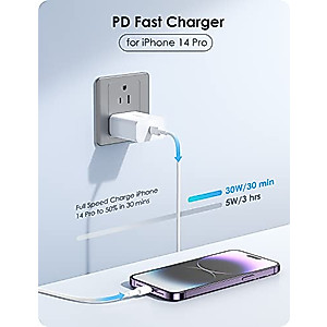 USB C Charger Block, oraimo 30W Fast Charger for MacBook Air, iPhone 14/14 Pro/14 Pro Max/13 Pro/13 Pro Max, iPad Pro, PPS Fast Charger Block for Google Pixel 7/6 Pro, Samsung Galaxy