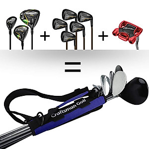 Craftsman Golf Portable Mini Carry Bag Shoulder Sleeve Bag Ideal for Golf Course (Blue (Update))