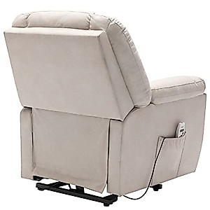 Lifeand Power Lift Adjustable Massage Function, Recliner Chair with Heating System for Living Room, Beige