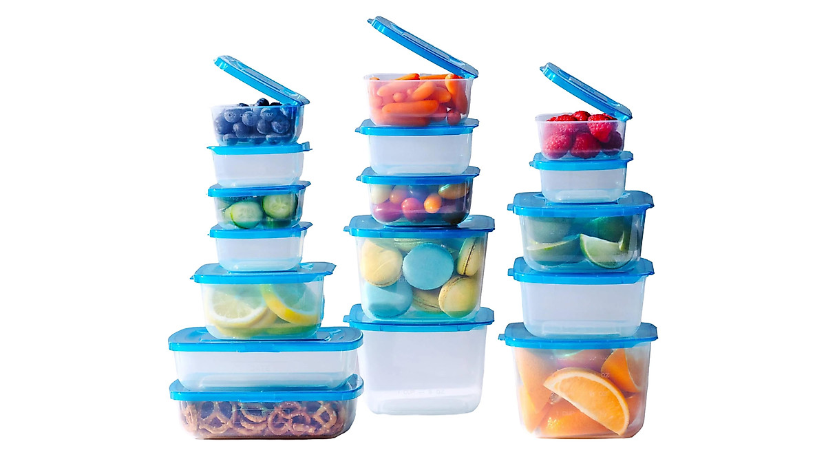 Mr. Lid Premium Storage Containers - Space Saving & Spill Proof