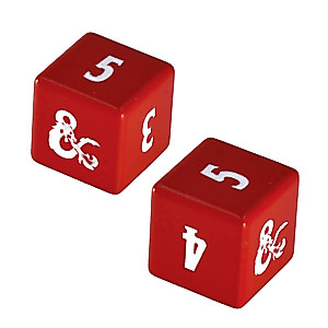 Heavy Metal Red and White D6 Dice Set for Dungeons & Dragons - Great for RPG, DND, MTG as Gamer Dice or Board Gaming Dice