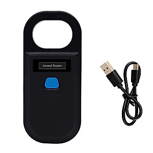 Run Mall Microchip Scanner Reader RFID Reader Writer Tag Microchip for Dogs Chip Reader Rechargeable Animal Chip Scanner Pet Tag Scanner FDX-B(ISO 1178411785) ID64 RFID Animal Tracking, (W90-BK)