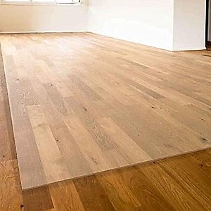 Clear PVC Desk Chair Mat PVC Anti-Slip Floor Protective Mat for Hardwood Floor, 1.5MM Thick Clear Floor Protector Carpet for Hard Surface Floors, Non Slip Easy Clean Area Rug Pad,110cm/130cm/150cm wid