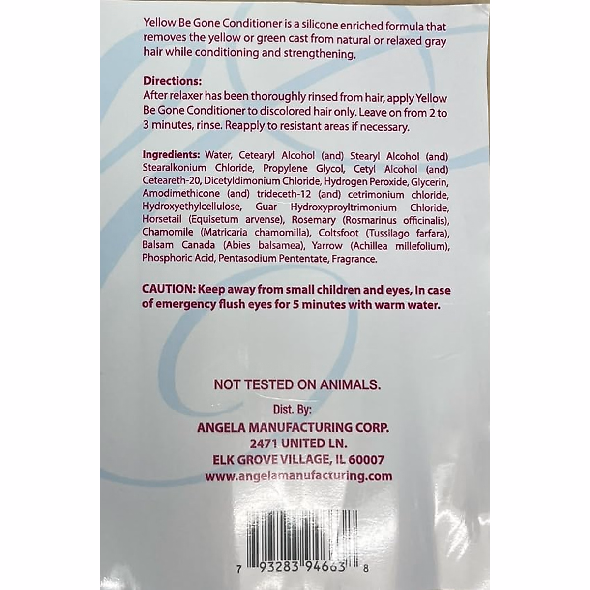 Star Care Yellow Be Gone Shampoo & Conditioner 12oz/354ml