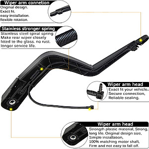For Genuine 15276248 Window Wiper Arm Set-Replacement For GMC Acadia,Saturn Outlook 2007-2012, Rear Windshield Wiper Arm Blade Assembly-Factory OE Style